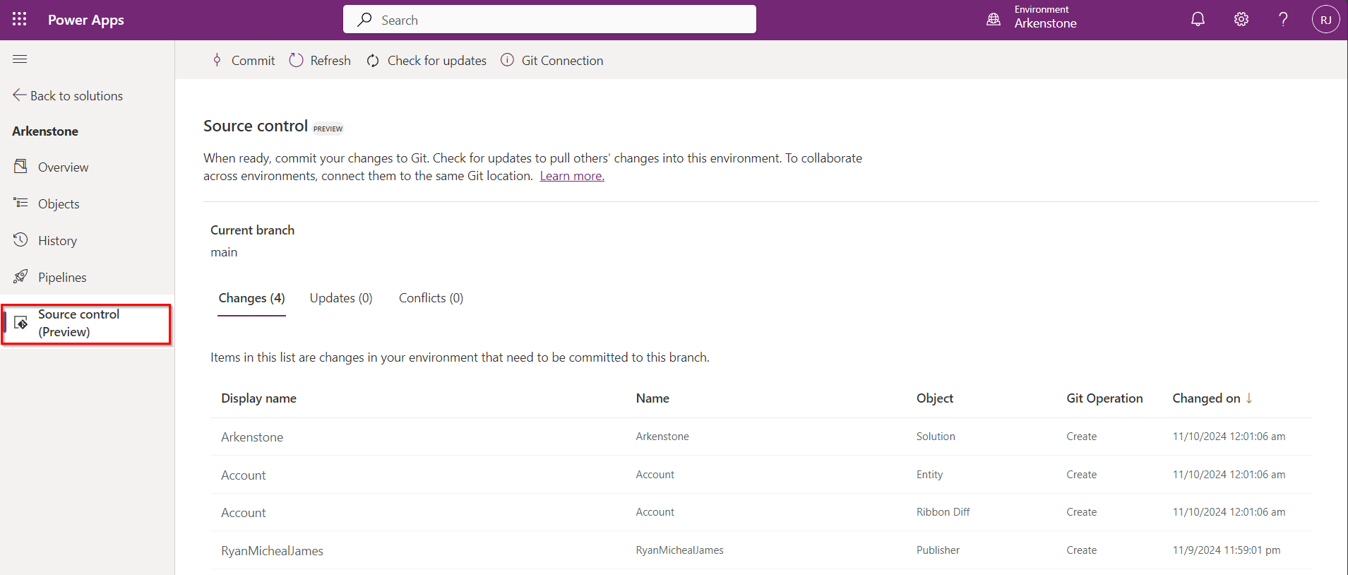 Dataverse Git Integration (Preview) First Look | ryanjames.dev